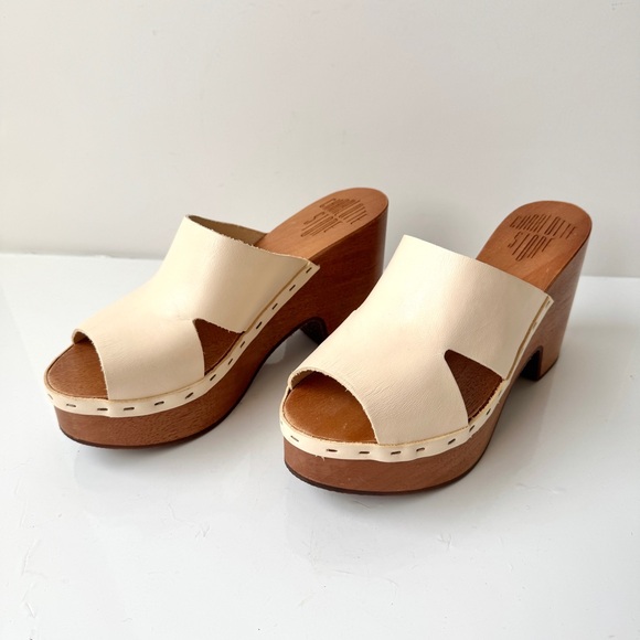 Charlotte Stone | Shoes | Charlotte Stone Ada Cream Leather Platform ...